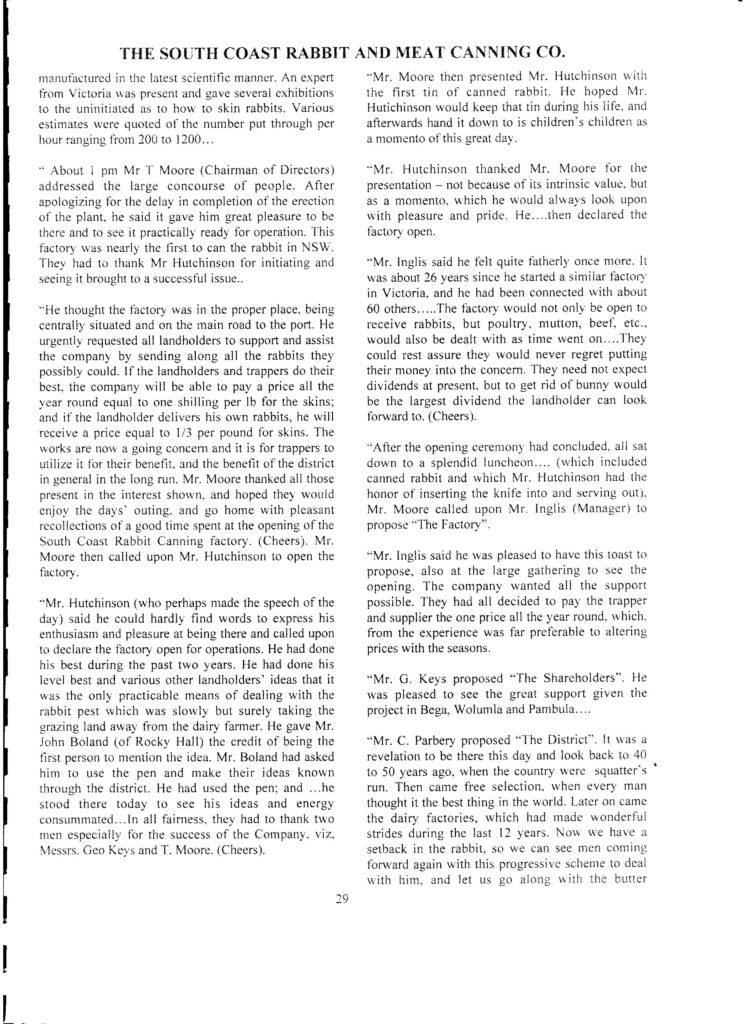 Rabbit Cannery - Wyndham Progress Association